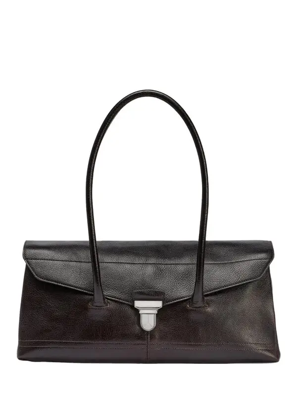 LEMAIRE Gear Logo Detailed Shoulder Bag - Espresso