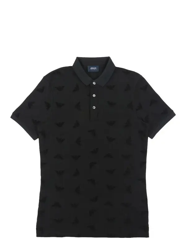 Emporio Armani Logo Polo Shirt - Black
