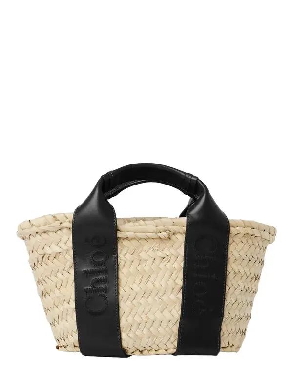 Chloé Sense Small Woven Basket Bag - Nude