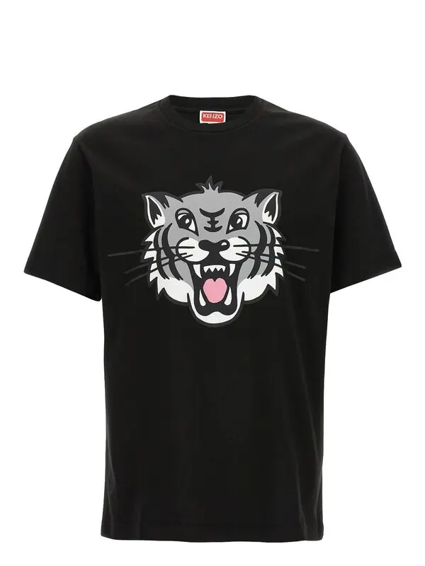 Kenzo Happy Tiger Crewneck T-shirt - Black