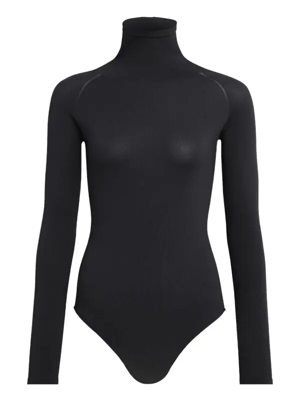 Alaïa High-neck Long-sleeve Bodysuit - Black