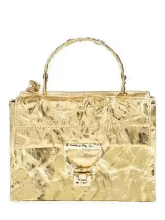 COCCINELLE Arlettis Handbag With Crinkled Effect - Nude