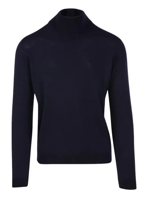 ROBERTO COLLINA High-neck Long-sleeve Sweater - Black