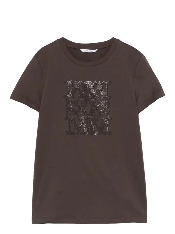 Max Mara Giovane Embroidered Crewneck T-shirt - Brown