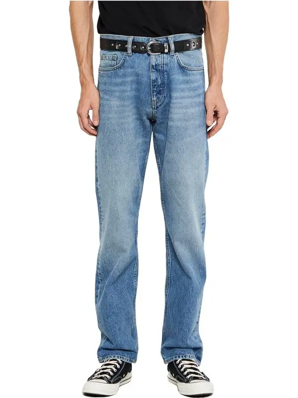 SUNFLOWER Loose-fit Jeans With Logo Patch - Blue