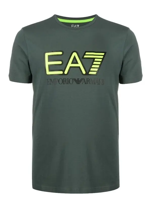 EA7 Logo Printed Short Sleeved T-shirt - Green