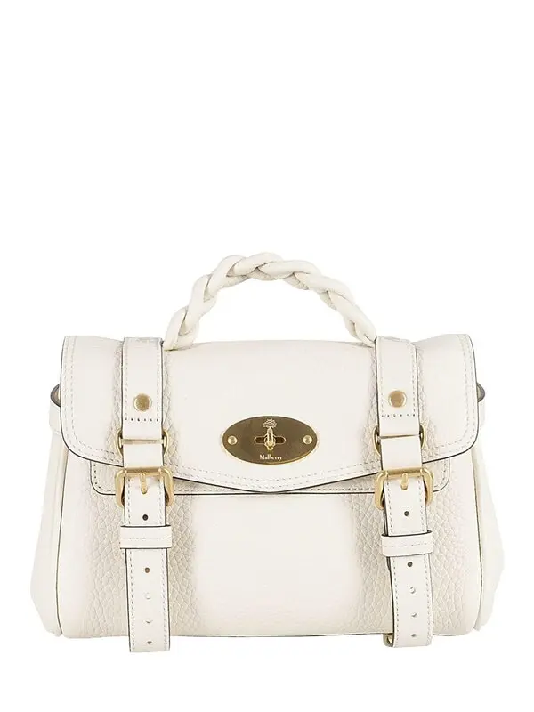 Mulberry Alexa Buckled Mini Crossbody Bag - White