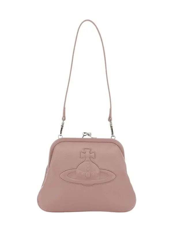 VIVIENNE WESTWOOD Logo Embossed Clutch Bag - Pink