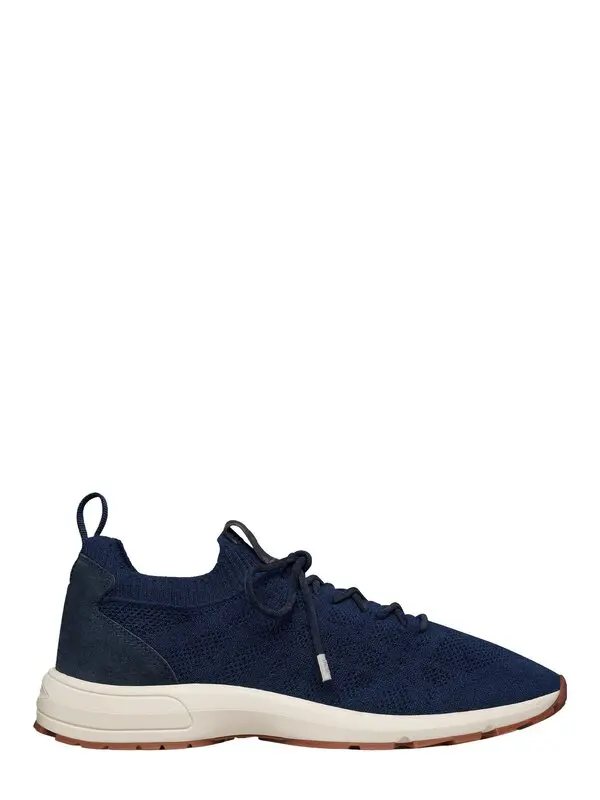 Dior Knit Lace-up Sneakers - Navy Blue