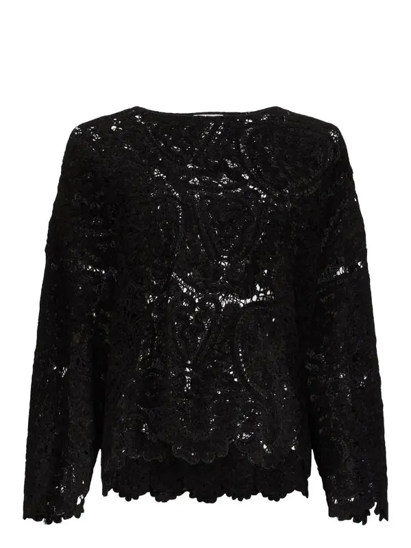 Loulou De Saison Arold Embroidered Knitwear - Black