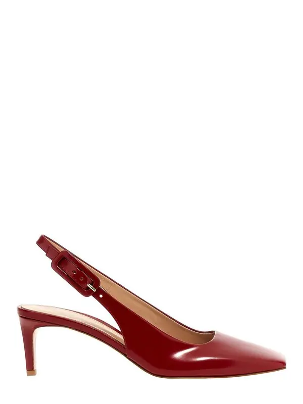 GIANVITO ROSSI Square Toe Slingback Pumps - Red