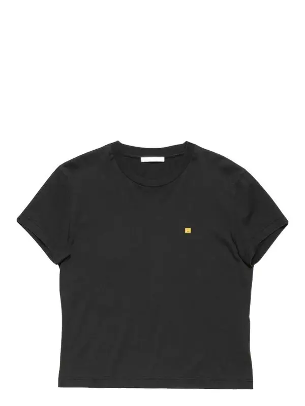 Acne Studios Face Logo Fitted T-shirt - Black