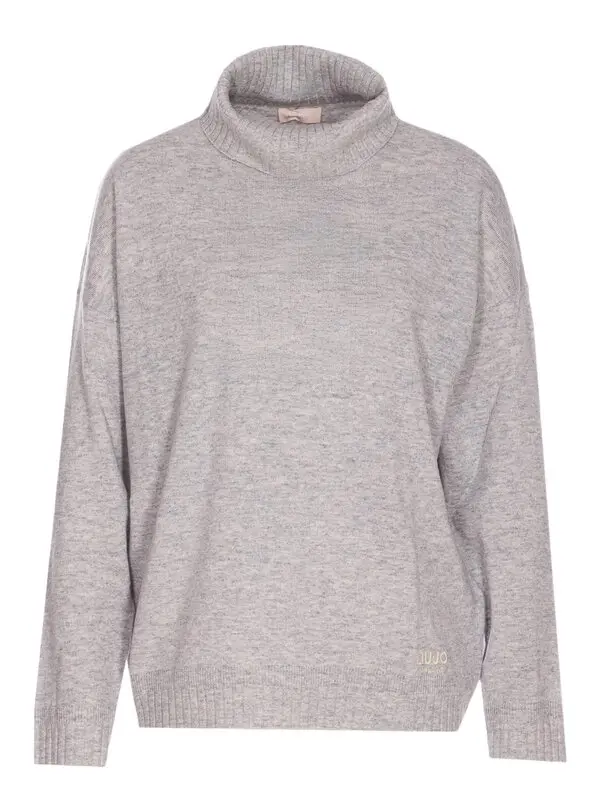 Liu Jo Long Sleeve Turtleneck Jumper - Gray