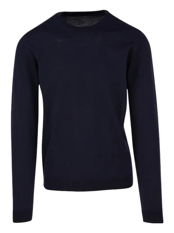 ROBERTO COLLINA Round Neck Long-sleeved Sweater - Black