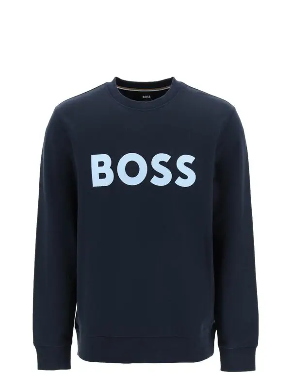 Hugo Boss Logo Print Cotton Sweatshirt - Black