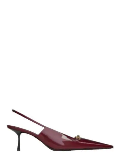 Saint Laurent Carine Slingback Pumps - Deep Bordeaux Red