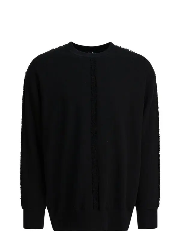Comme Des Garçons Homme Frayed Crewneck Sweatshirt - Black