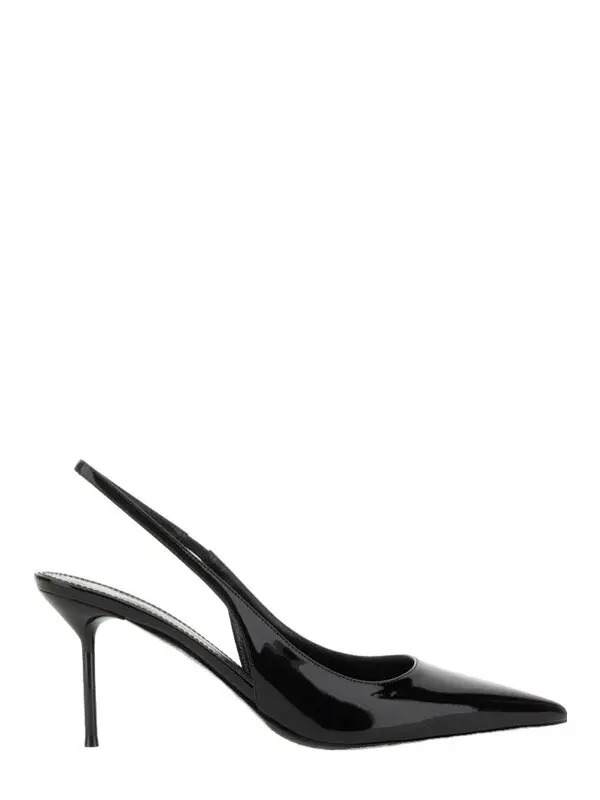 Paris Texas Pointed Toe Slingback High Heel Pumps - Black