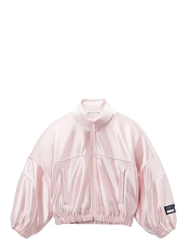 Alexander Wang Logo-appliqué Zip-up Bomber Jacket - Pink