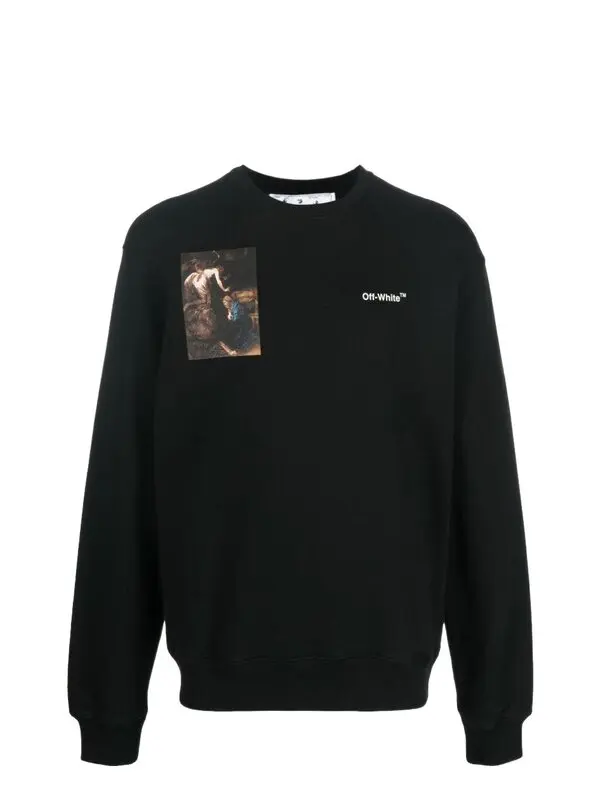 Off-White Printed Crewneck Sweatshirt - Black