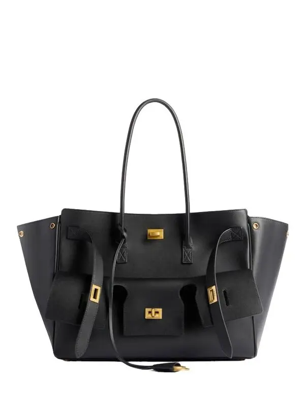 Balenciaga Bel Air Twist-lock Medium Tote Bag - Black