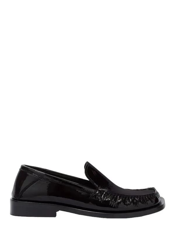 Attico The Charles Square-toe Loafers - Black
