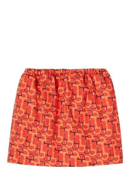 Gucci Horsebit Printed Mini Skirt - Red
