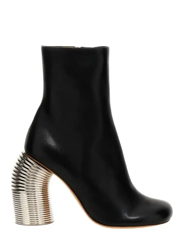 Off-White Zip Detailed Ankle Boots - Black