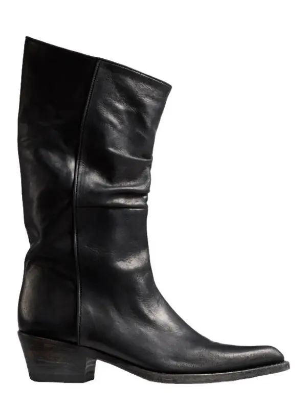 Khaite 45mm Leather Pointed-toe Boots - Black