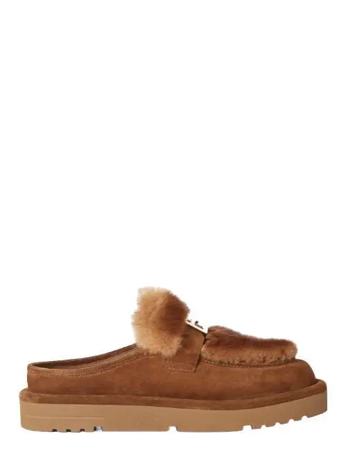Fendi Apres Chic Ff Plaque Sabots - Brown