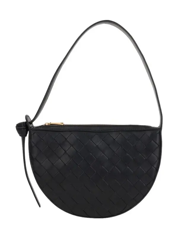 Bottega Veneta Intrecciato Shoulder Bag - Black