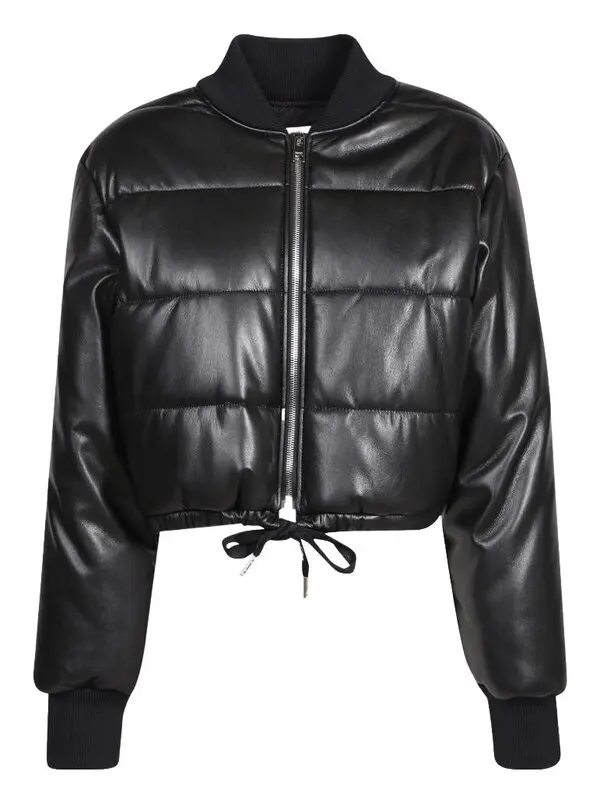 MSGM Cropped Quilted Jacket - Black