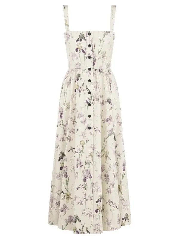Dior Mid-length Flared Dress - White
