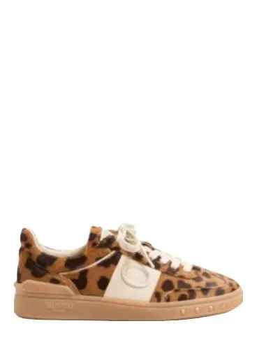 Valentino Garavani Upvillage Leopard Print Lace-up Sneakers - Brown