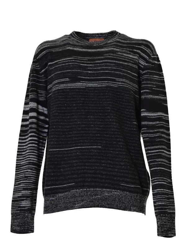 Missoni Striped Cashmere Jumper - Black