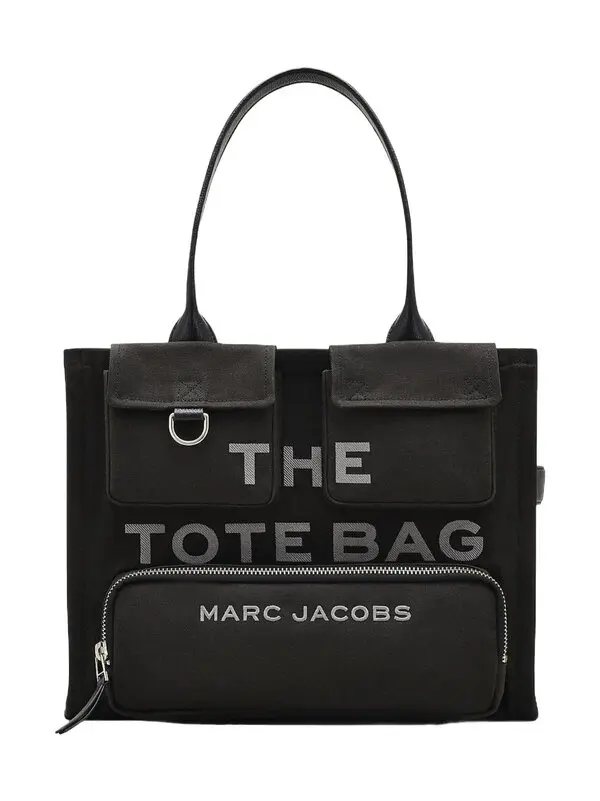 Marc Jacobs The Cargo Logo Printed Large Tote Bag - Black