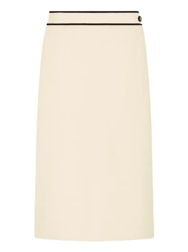 Dior Mid-length Flared Skirt - White/black