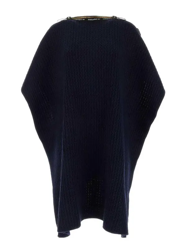 A.p.c. X Jw Anderson Zip-detailed Ribbed Kaftan - Black