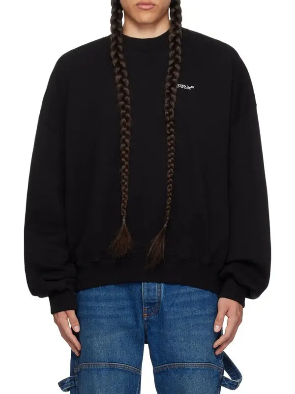 Off-White Arrows Printed Crewneck Sweatshirt - Black