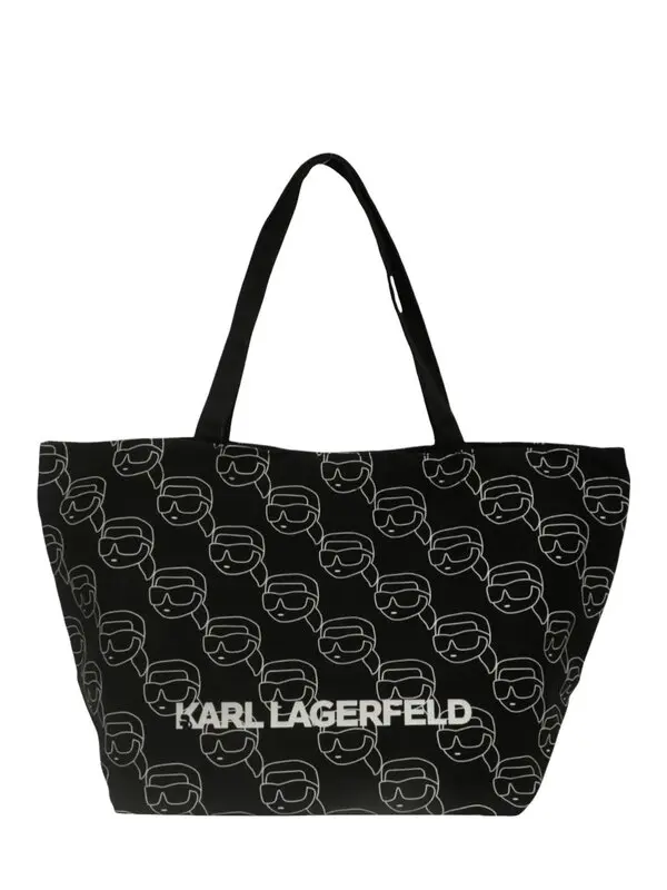 Karl Lagerfeld Monogram Tote Bag - Black