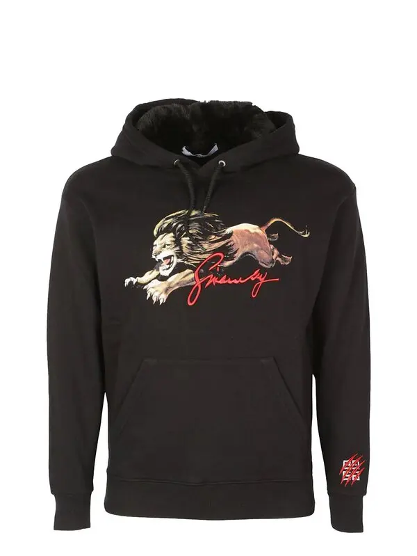 Givenchy Leo Print Hoodie - Black
