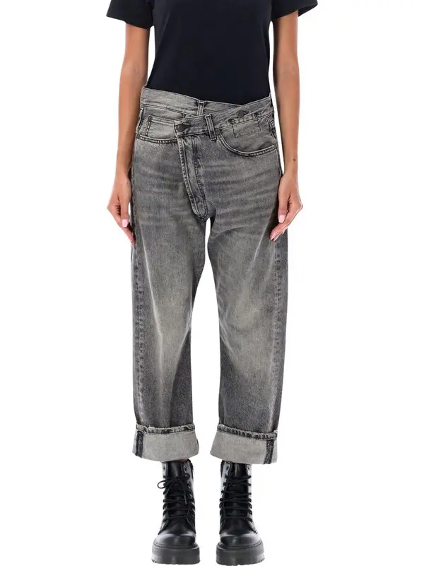 R13 Cross Waist Jeans - Gray