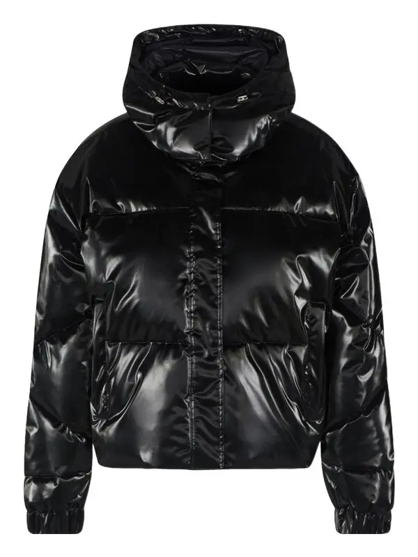 EA7 Padded Jacket With Glossy Finish - Black