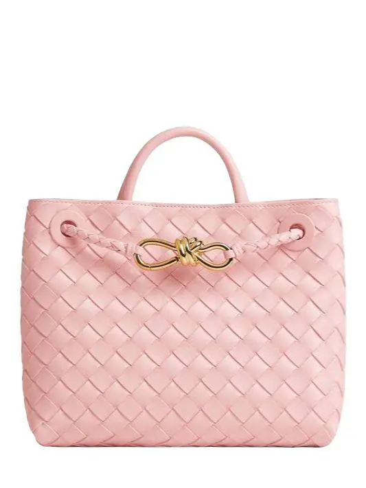 Bottega Veneta Small Andiamo Woven Bag - Rosy
