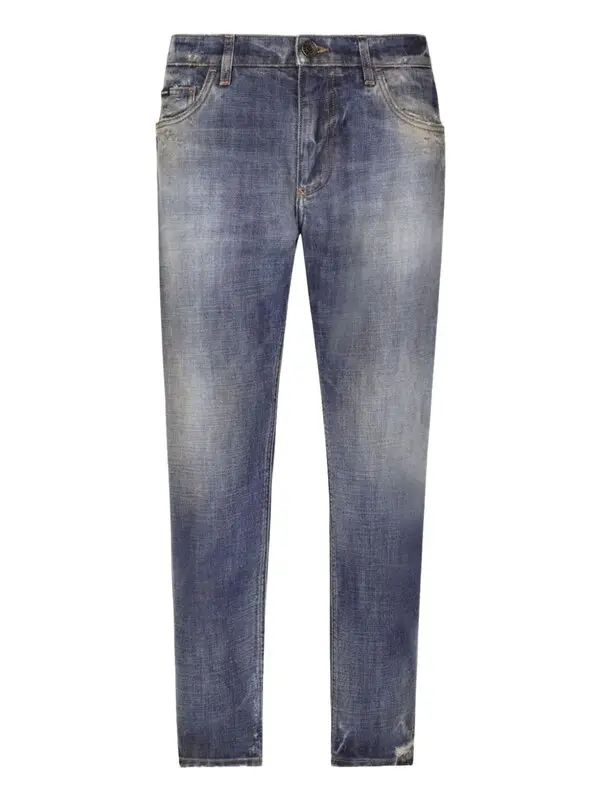 Dolce & Gabbana Distressed Stonewashed Jeans - Blue