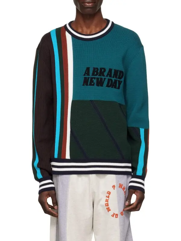 Paul Smith Striped Logo Knit Sweater - Black