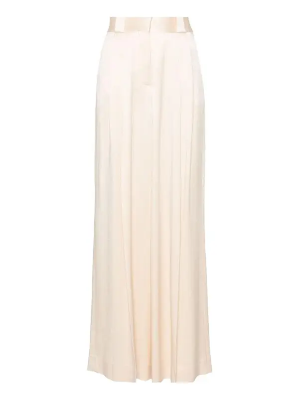 BLAZÉ MILANO High-waisted Wide-leg Trousers - White