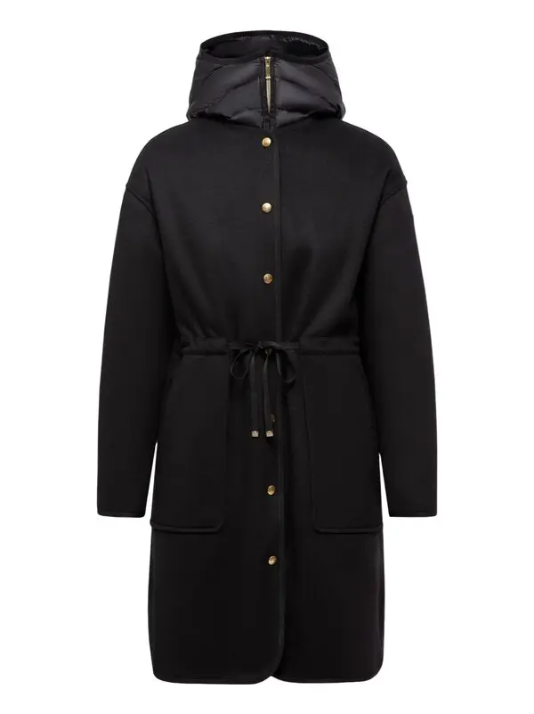 Moncler Bonreposse 3-in-1 Wool Cashmere Long Down Jacket - Black