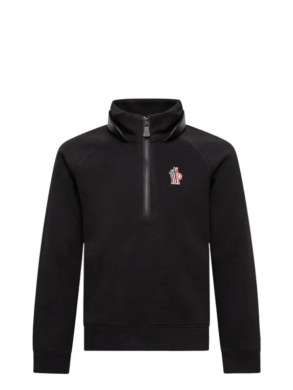 Moncler Fleece Half-zip Sweatshirt - Black