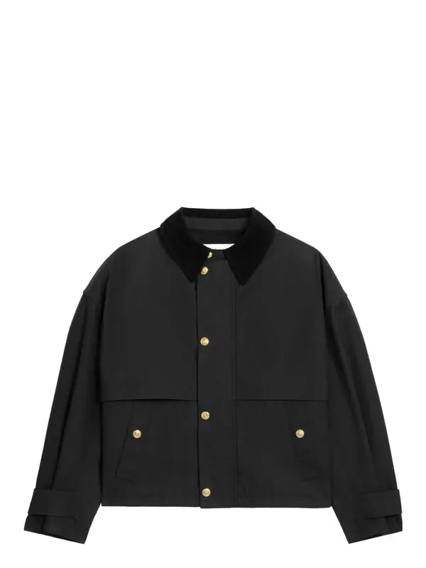 Celine Waxed Cotton Jacket - Black
